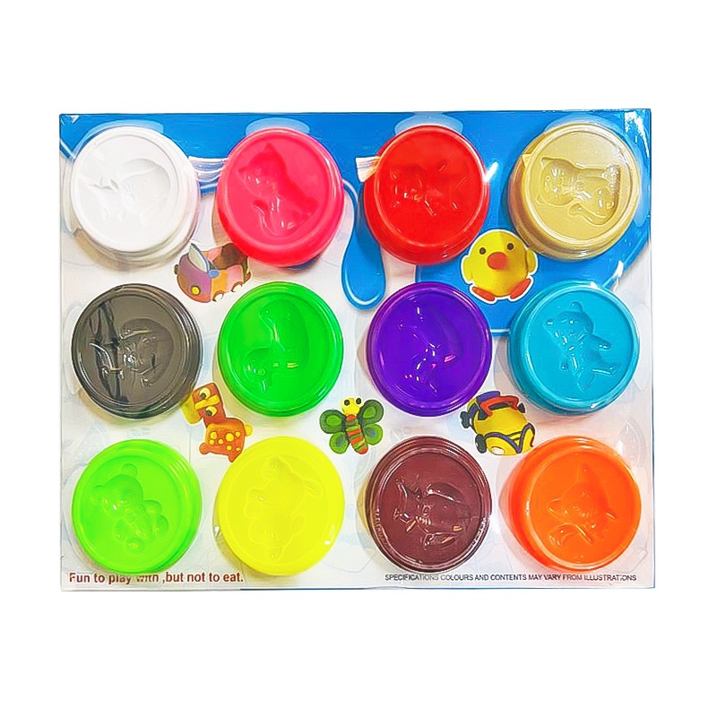 🎨🍩 Color Dough – 12 Cans - KIDS LAB